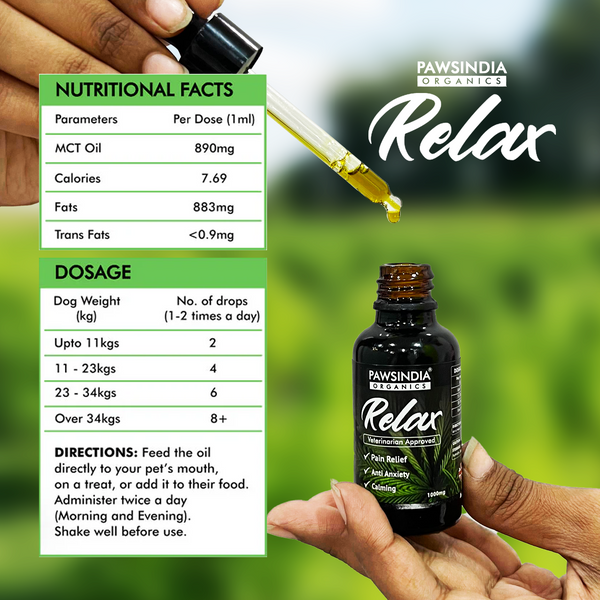 Relax CBD oil for Dogs and Cats 1000 mg (Full Spectrum) (10ml ...
